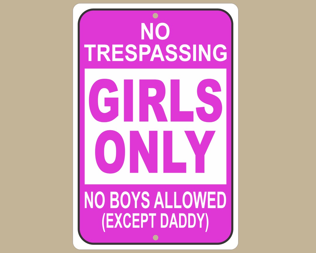 Customizable Girls Only Door Sign, Teen Room Decor, Girls Bedroom Sign ...