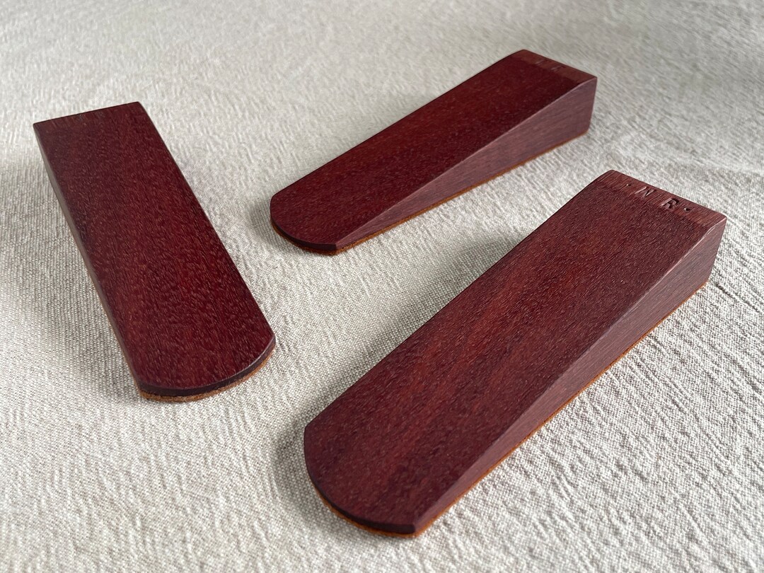 Hardwood Door Stop With Felt Protector, Australian Jarrah, Door Wedge ...