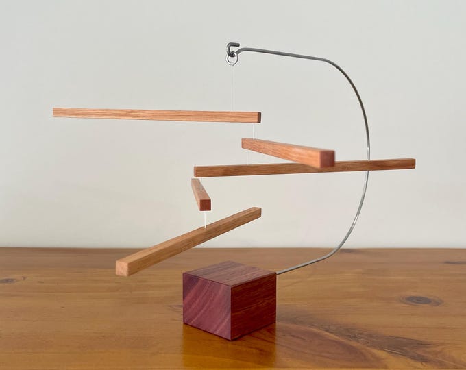 Kinetic Desktop Mobile Sculpture, Home and Office Art, Mid Century ...