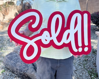 Sold Sign for Realtors, Closing Day Social Media Photo Prop, Real ...