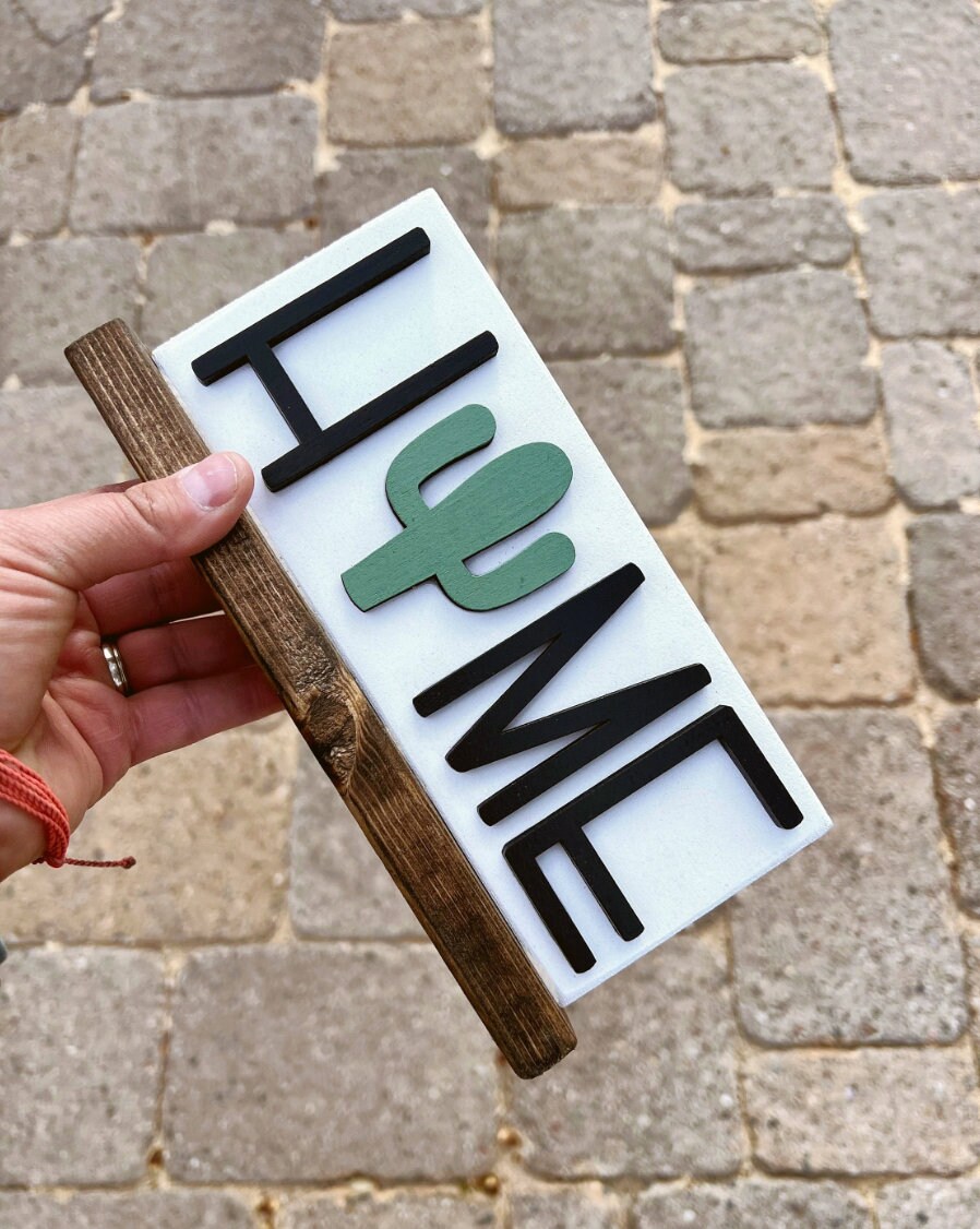 State Home Sign, Home State Sign, AZ Saguaro Cactus Decor, Gift for ...