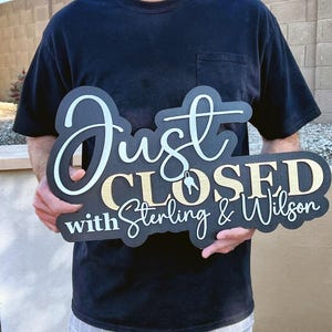 Just Closed Sign for Realtors, Closing Day Social Media Photo Prop ...