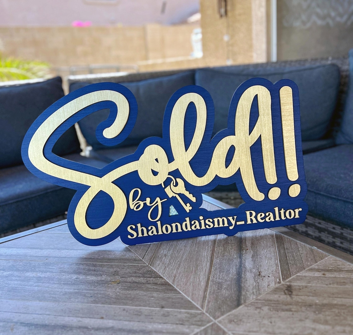 Sold Sign for Realtors, Closing Day Social Media Photo Prop, Real ...