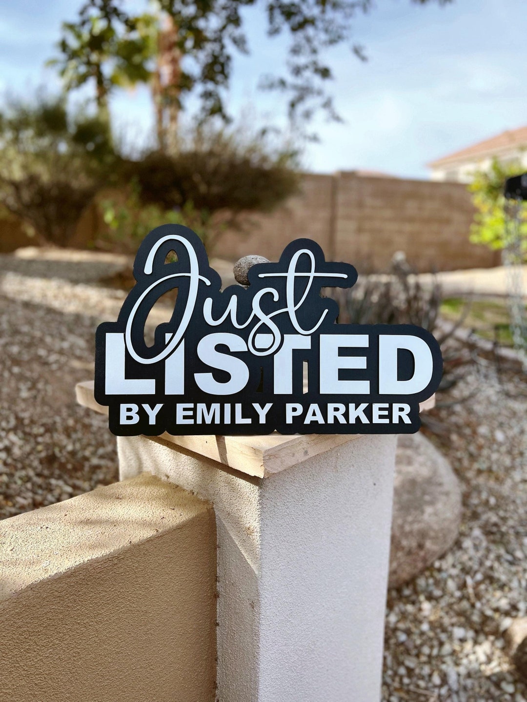 Just Listed Sign for Realtors, Sold Sign Social Media Photo Prop, Real ...