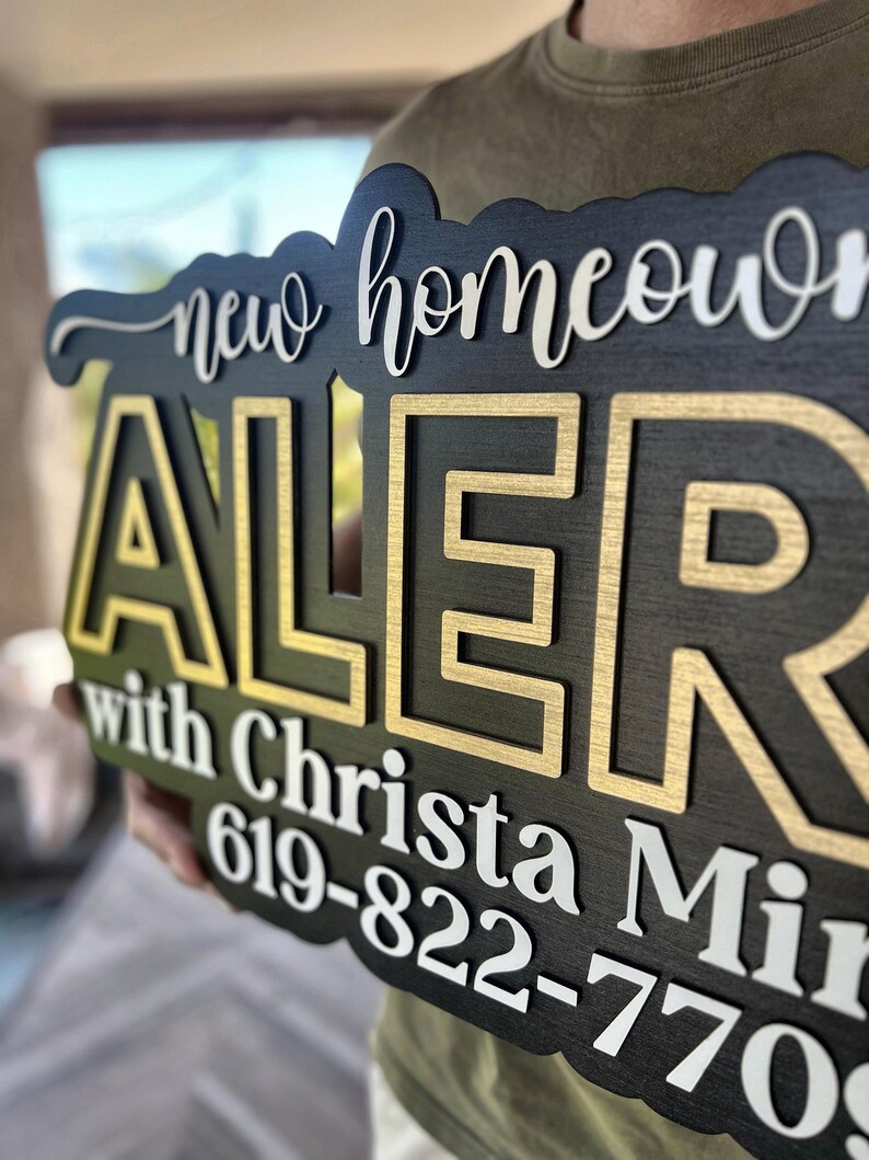 Sold Sign for Realtors, New Homeowner Alert, Realtor Key Sign, Sold by ...