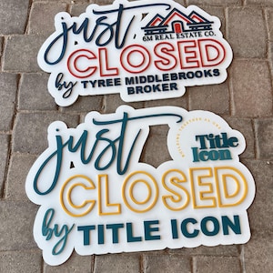 Just Closed Real Estate Photo Prop and Sign for Realtors, Social Media ...