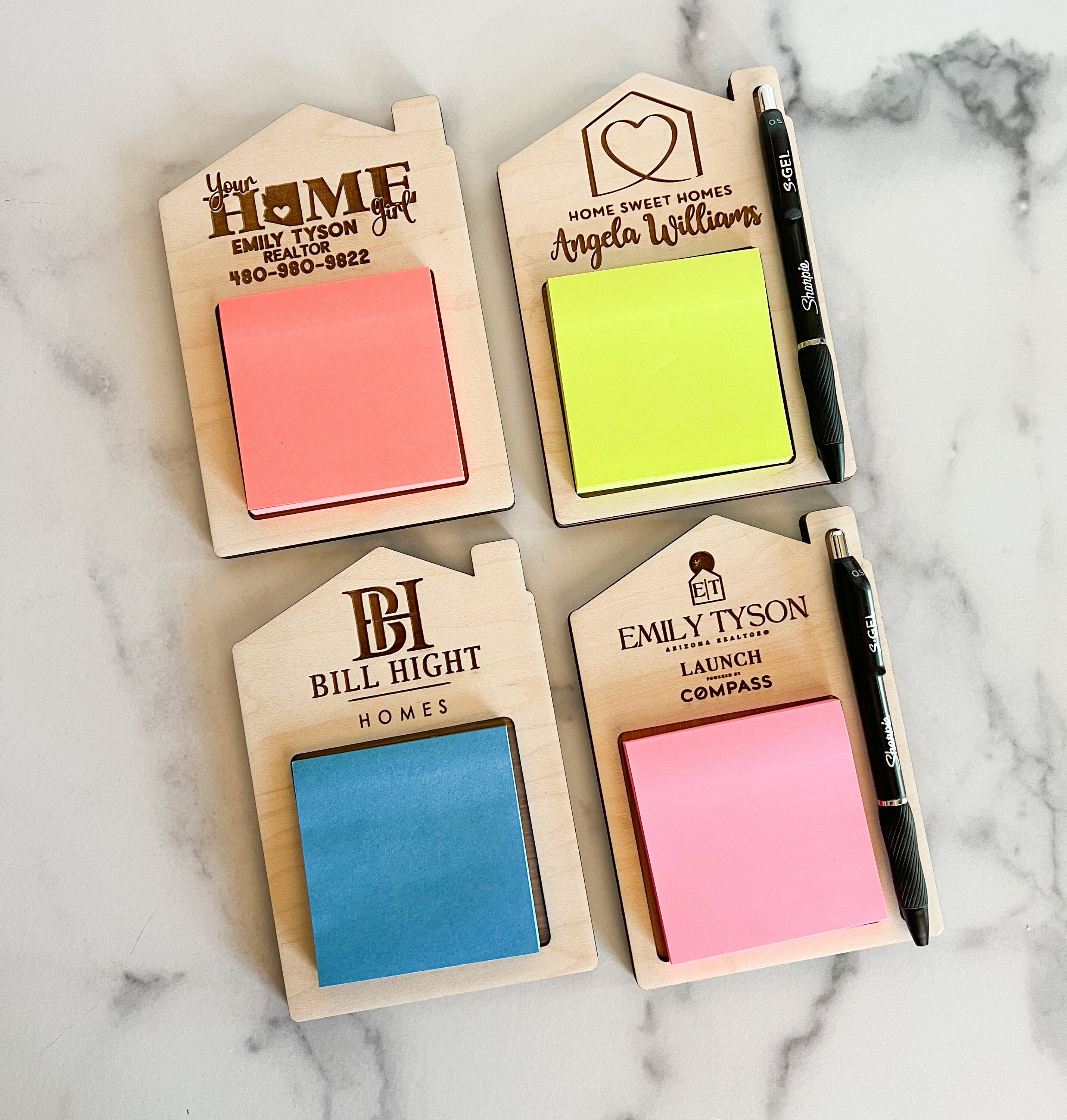 Realtor Sticky Note Pad Holder, Desk Accessories for Realtor, Realtor ...