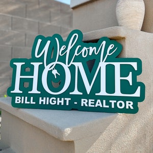 Welcome Home Real Estate Photo Prop Sign for Realtors, Social Media ...