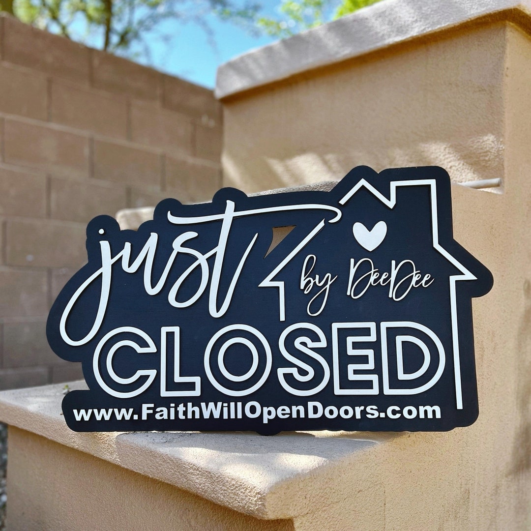 Just Closed Real Estate Photo Prop and Sign for Realtors, Social Media ...