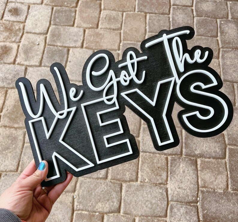 We Got the Keys Photo Prop, Social Media Marketing Sign for Realtor ...