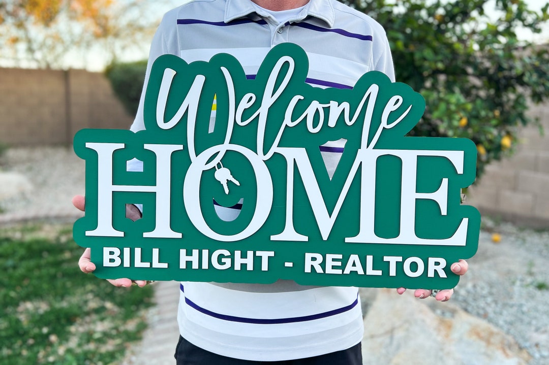 Welcome Home Real Estate Photo Prop Sign for Realtors, Social Media ...