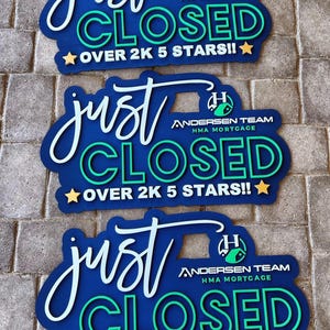 Just Closed Real Estate Photo Prop and Sign for Realtors, Social Media ...