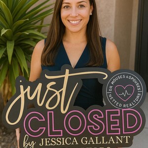 Just Closed Real Estate Photo Prop and Sign for Realtors, Social Media ...