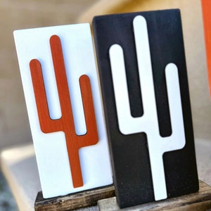 Wood Cactus Sign, Southwest Bohemian Wall Decor, Arizona Cactus Decor ...