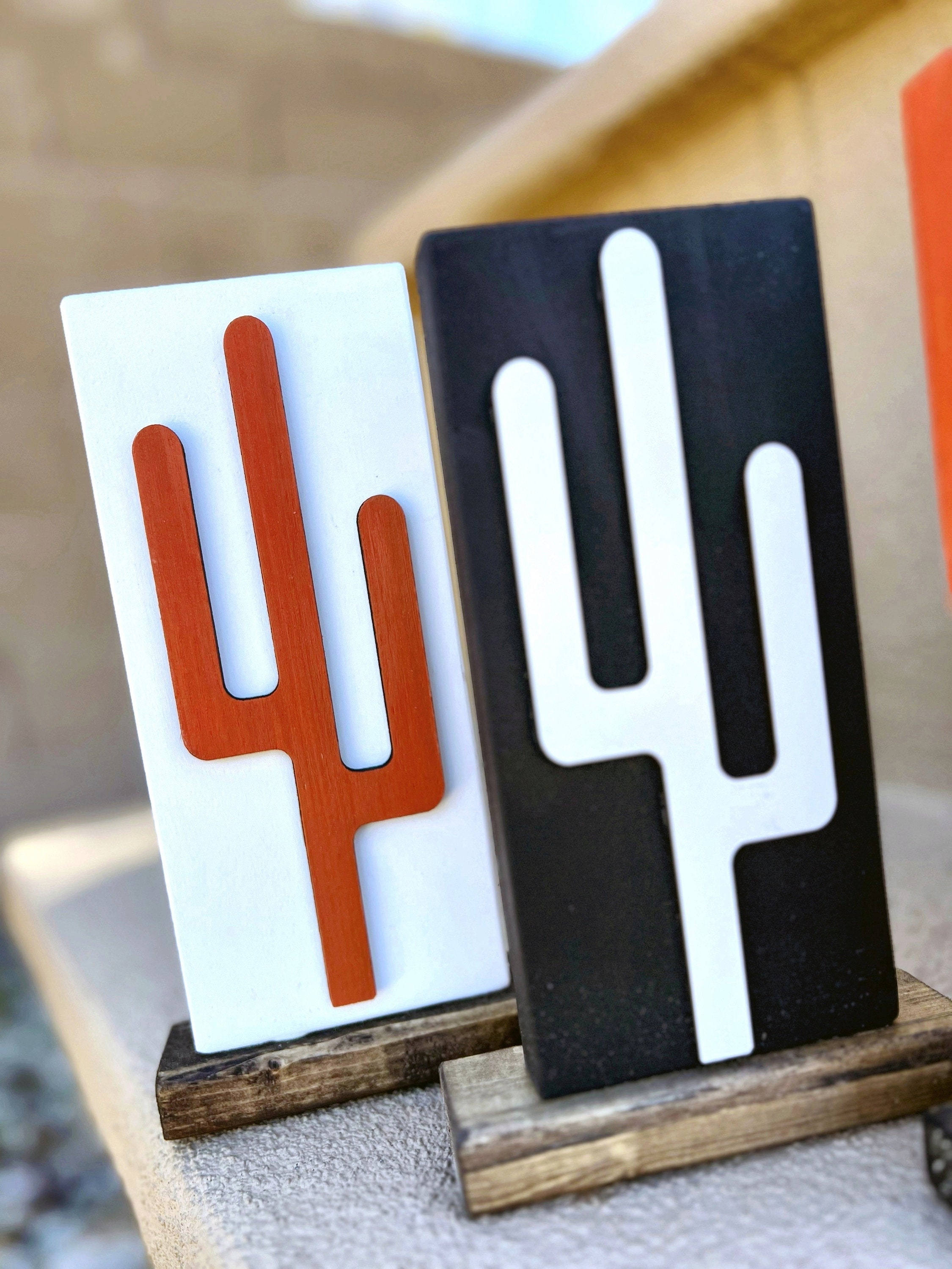 Wood Cactus Sign, Southwest Bohemian Wall Decor, Arizona Cactus Decor ...