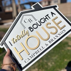 We Totally Bought a House Real Estate Closing Sign, Social Media Prop ...
