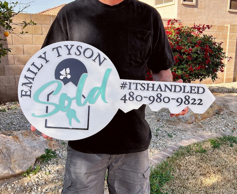 Realtor Key Sold Sign, Sold Sign for Realtor, Closing Day Photo Prop ...