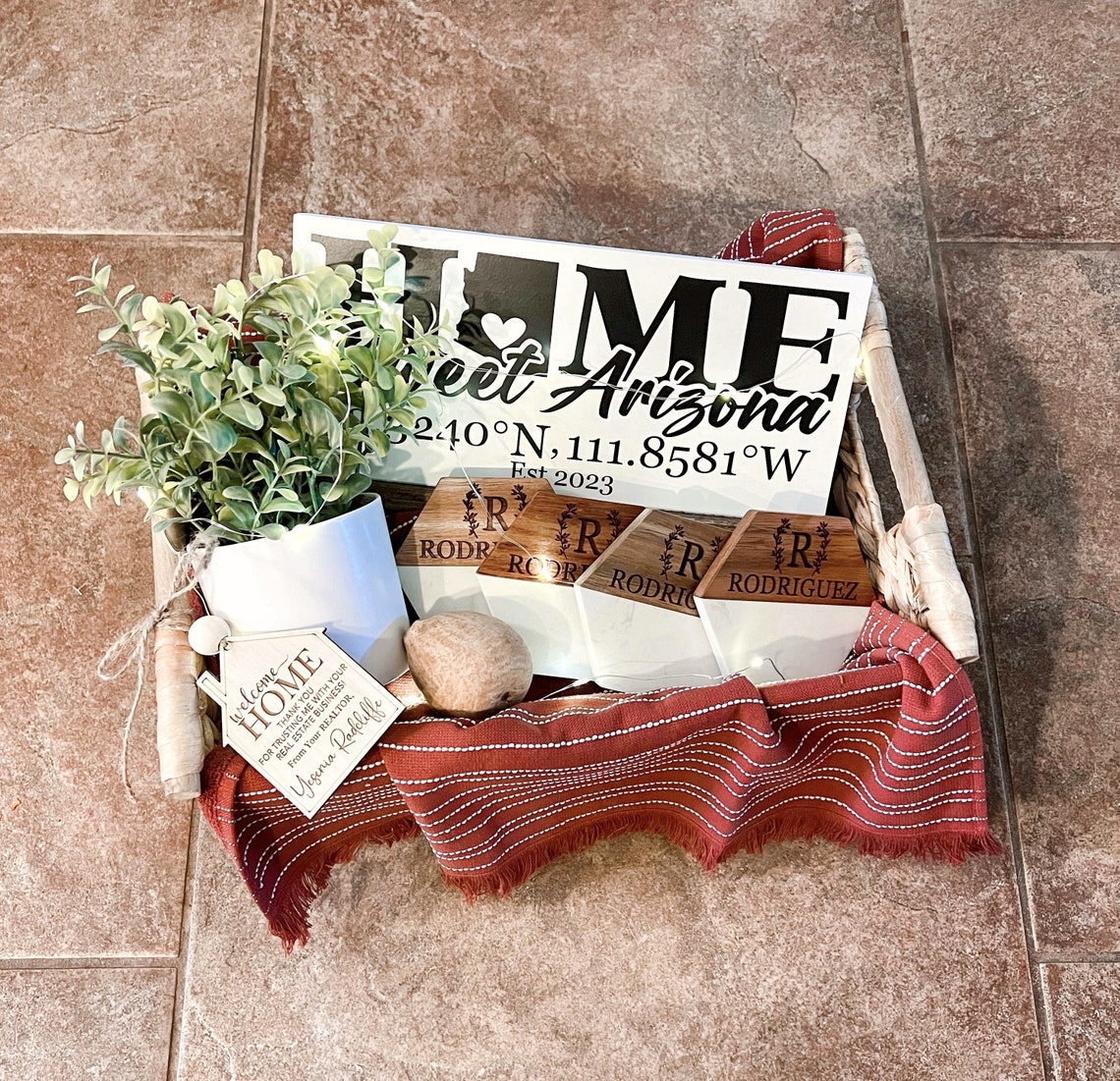 Home State Realtor Closing Gift Basket, Gift Basket for New Home Owner ...