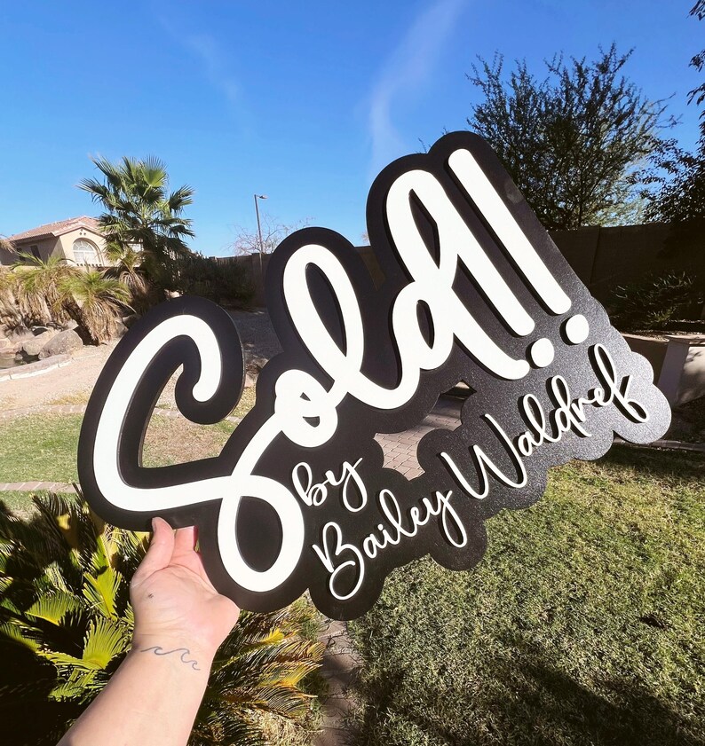 Sold Sign for Realtors, Closing Day Social Media Photo Prop, Real ...
