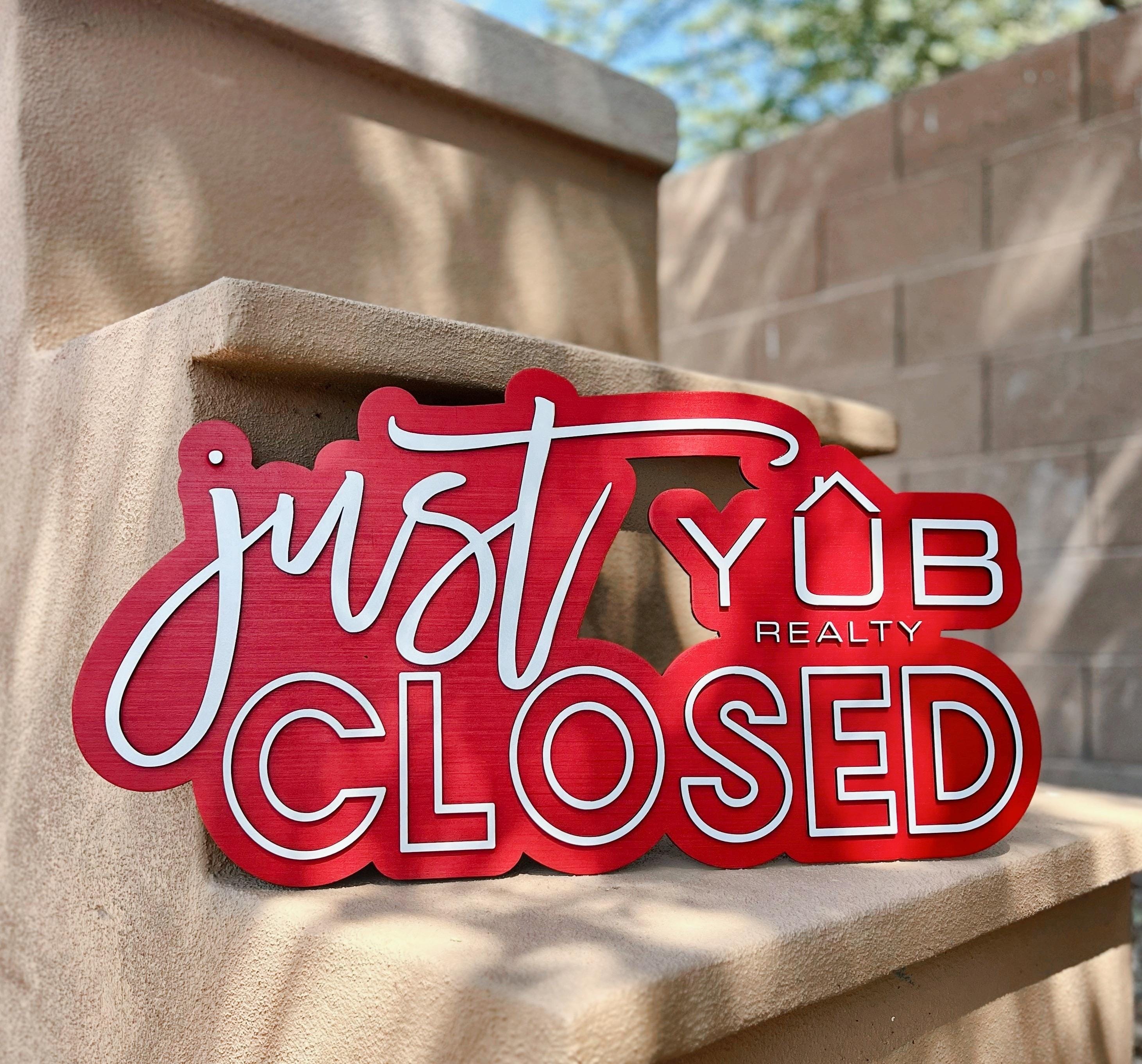 Just Closed Real Estate Photo Prop and Sign for Realtors, Social Media ...