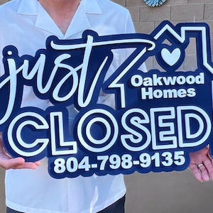 Just Closed Real Estate Photo Prop and Sign for Realtors, Social Media ...