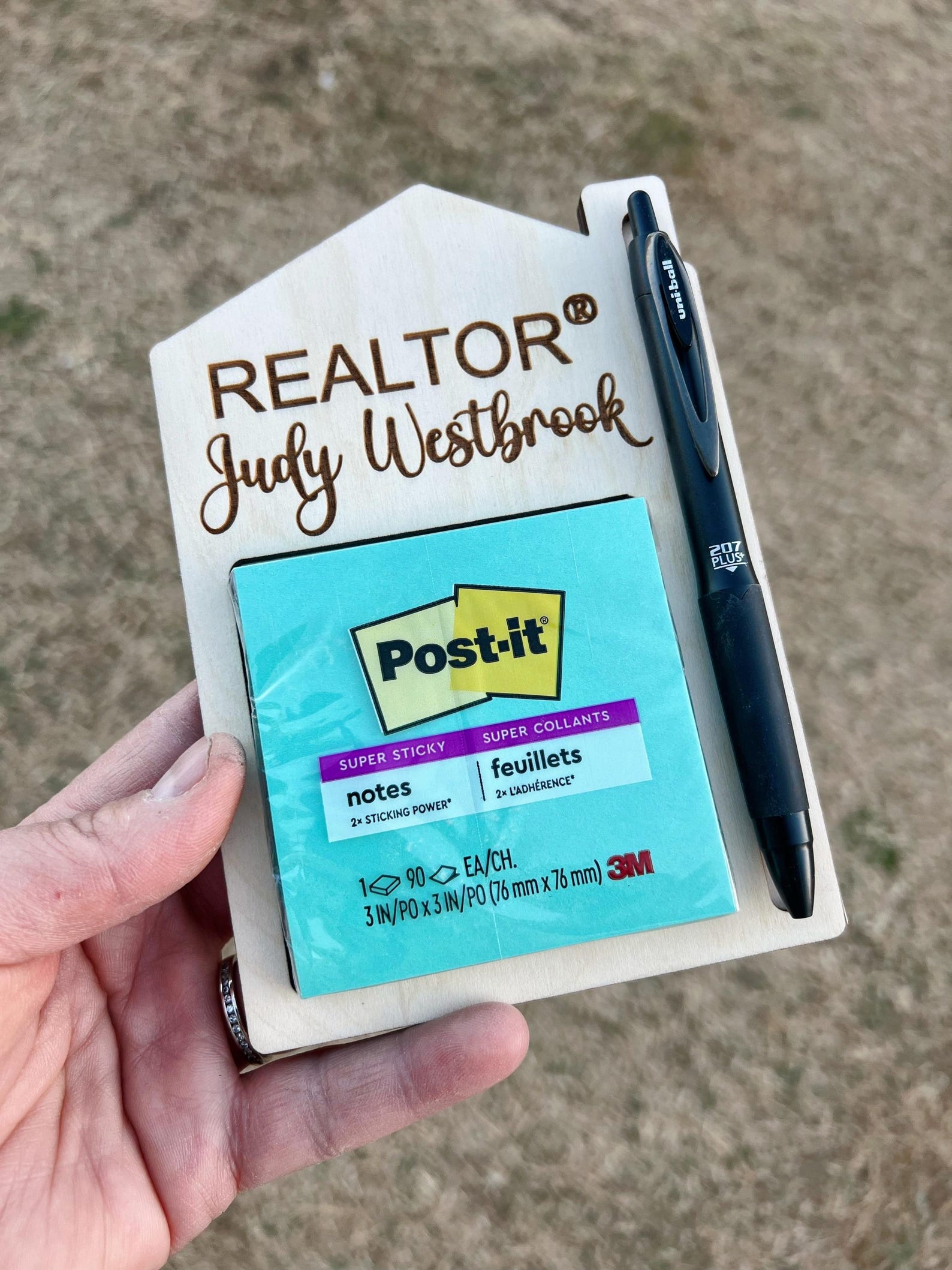 Realtor Sticky Note Pad Holder, Desk Accessories for Realtor, Realtor ...