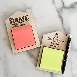 Realtor Sticky Note Pad Holder, Desk Accessories for Realtor, Realtor ...