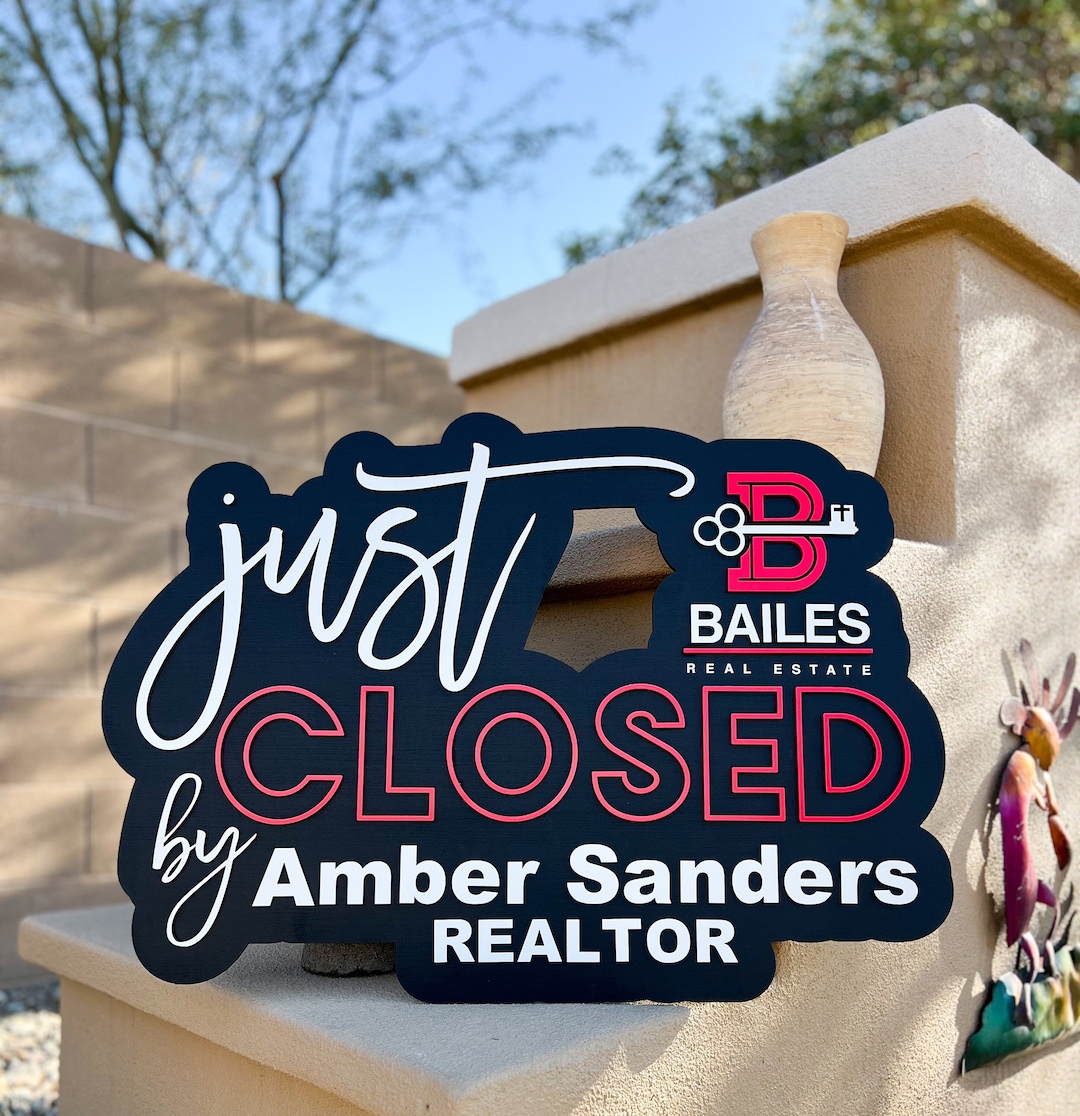 Just Closed Real Estate Photo Prop and Sign for Realtors, Social Media ...