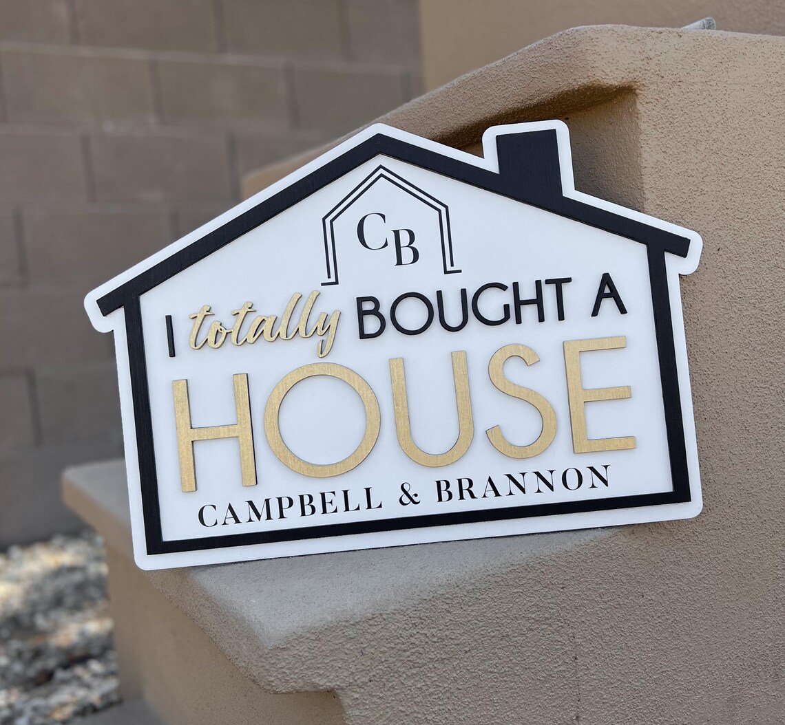 We Totally Bought a House Real Estate Closing Sign, Social Media Prop ...