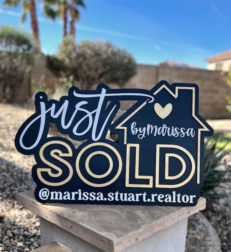 Just Sold Real Estate Sign - Closing Day Photo Prop - Etsy