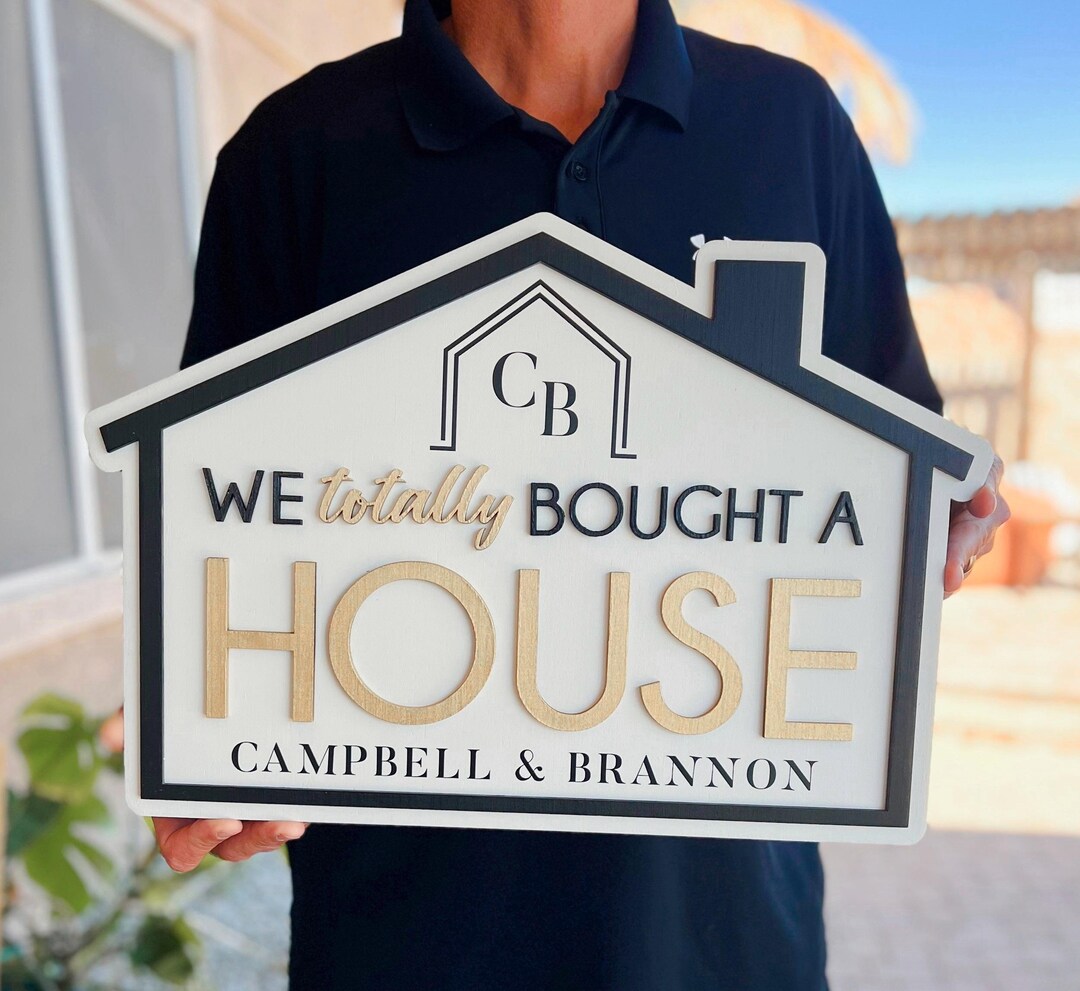 We Totally Bought a House Real Estate Closing Sign, Social Media Prop ...