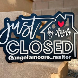 Just Closed Real Estate Photo Prop and Sign for Realtors, Social Media ...
