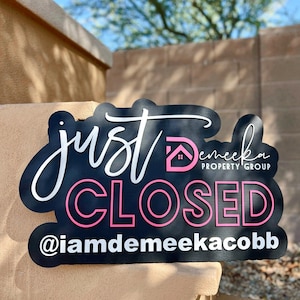 Just Closed Real Estate Photo Prop and Sign for Realtors, Social Media ...