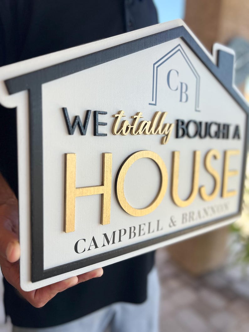 We Totally Bought a House Real Estate Closing Sign, Social Media Prop ...