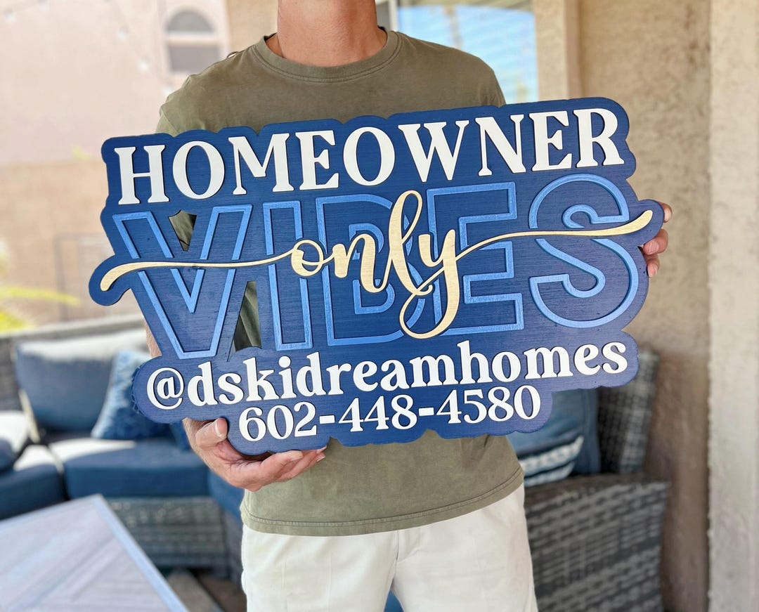 Sold Sign for Realtors, Homeowner Vibes Only, Realtor Key Sign, Sold by ...