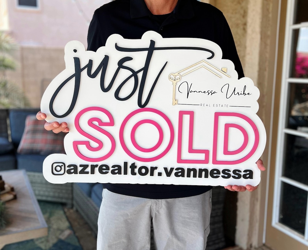Just Closed Real Estate Photo Prop and Sign for Realtors, Social Media ...