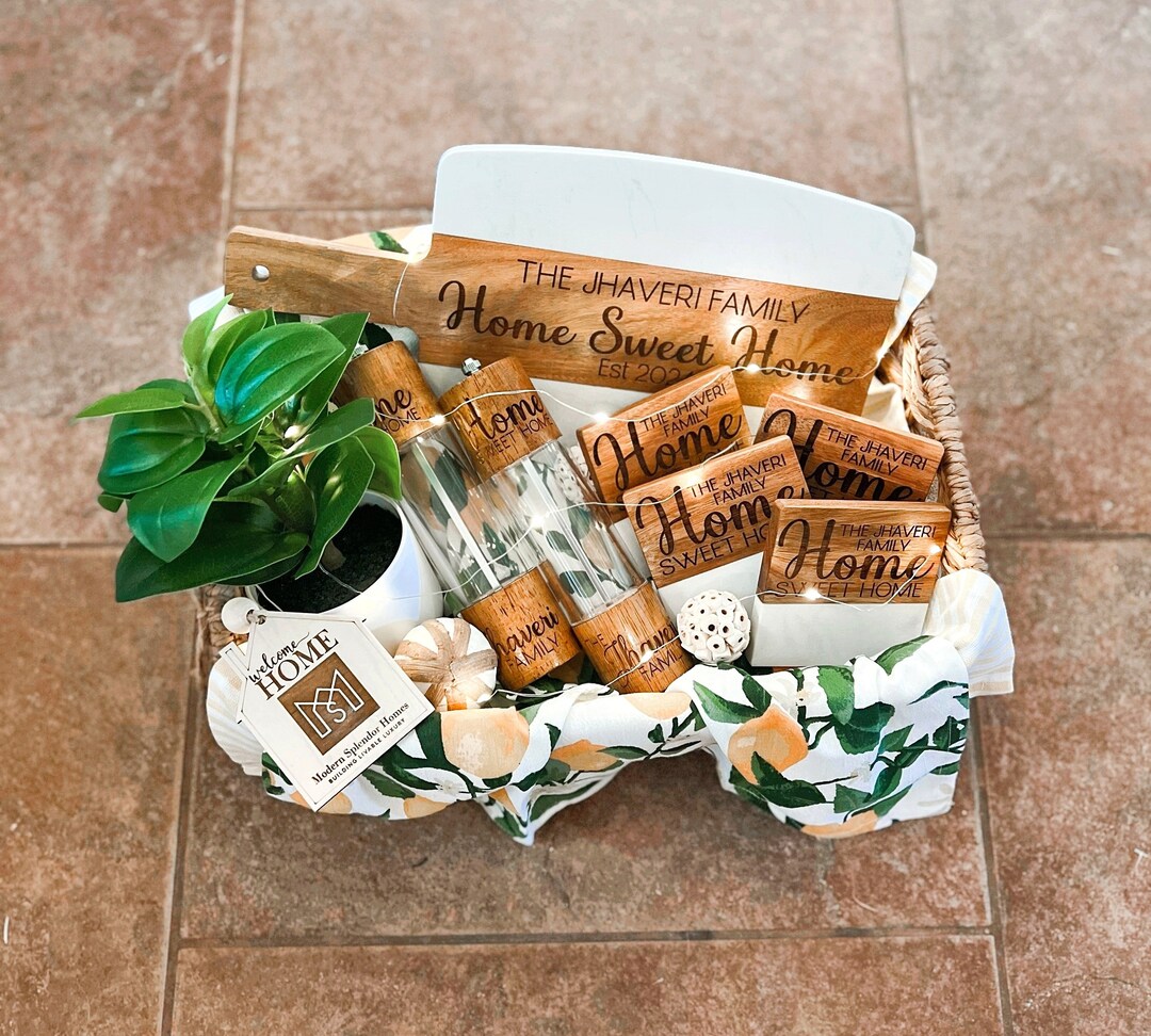 Realtor Closing Gift Basket for New Home Owner, Personalized Cutting ...