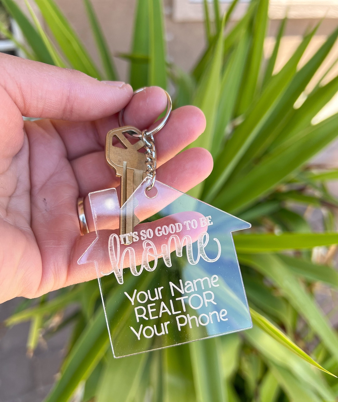 Realtor Keychain, Acrylic Keychain for Real Estate Client, Closing Day ...