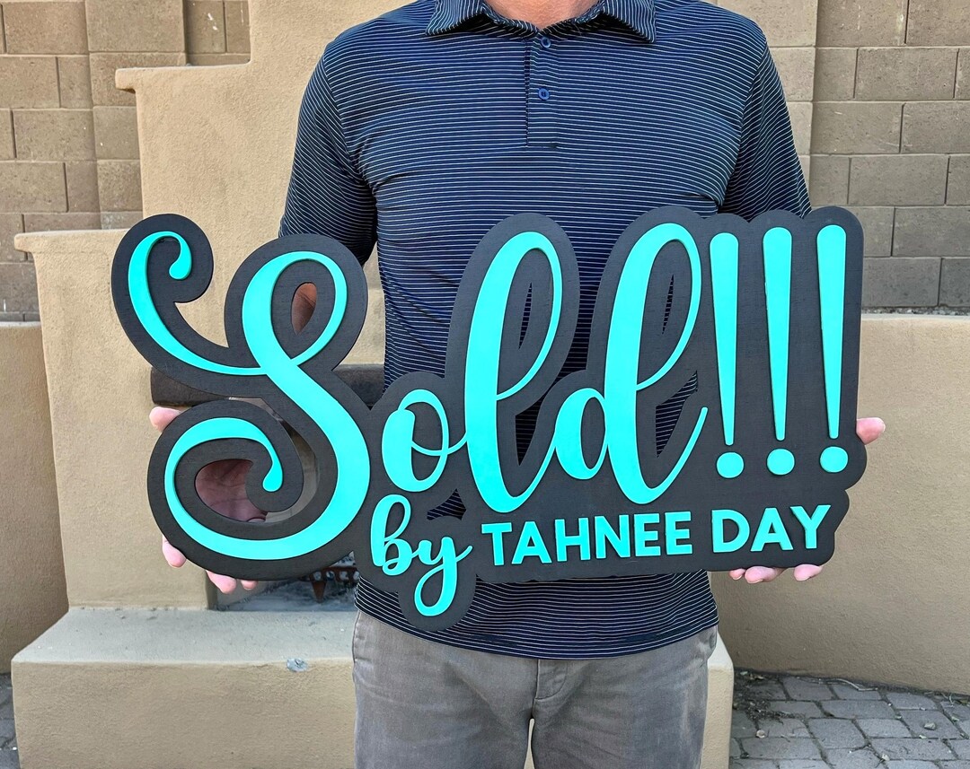 Sold Sign for Realtors, Closing Day Social Media Photo Prop, Real ...