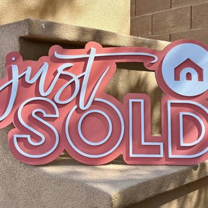 Just Sold Real Estate Photo Prop Sign for Realtors, Social Media ...