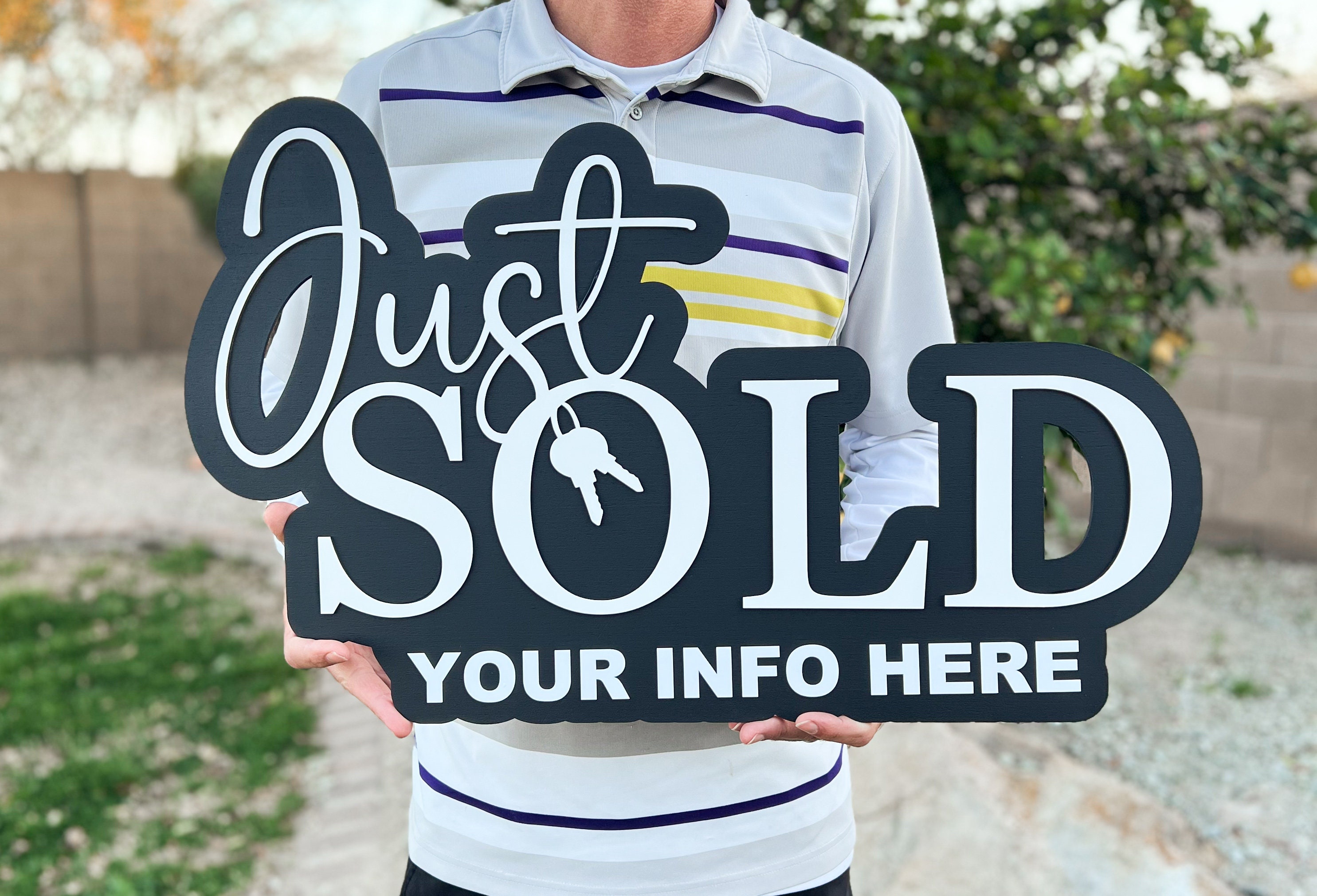Just Sold Real Estate Photo Prop and Sign for Realtors, Social Media ...