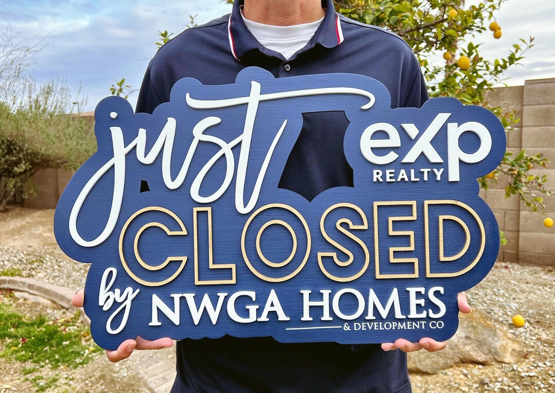 Just Closed Real Estate Photo Prop and Sign for Realtors, Social Media ...