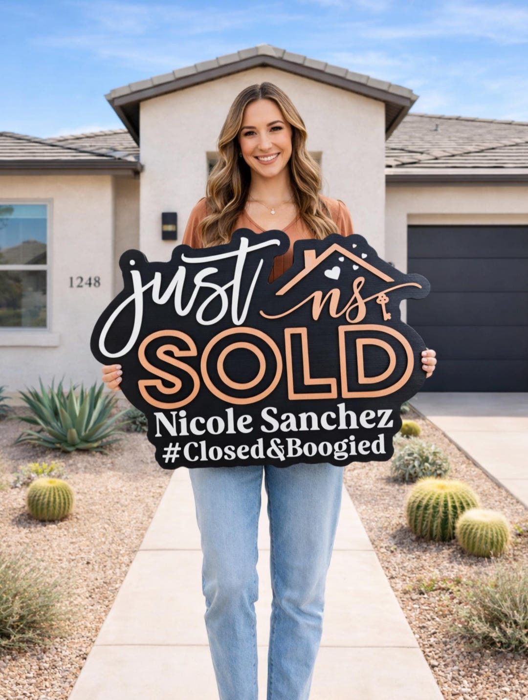 Just Sold Real Estate Photo Prop Sign for Realtors, Social Media ...