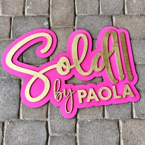 Sold Sign for Realtors Closing Day Social Media Photo Prop - Etsy