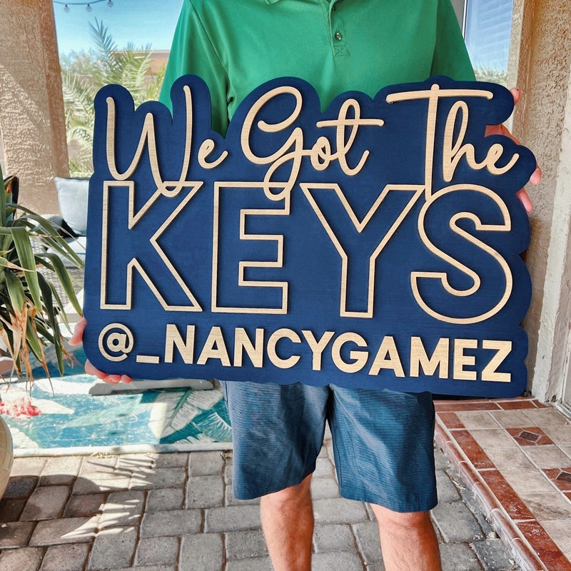 Realtor Key Sign - Etsy