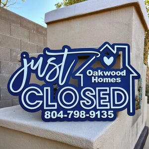 Just Closed Real Estate Photo Prop and Sign for Realtors, Social Media ...