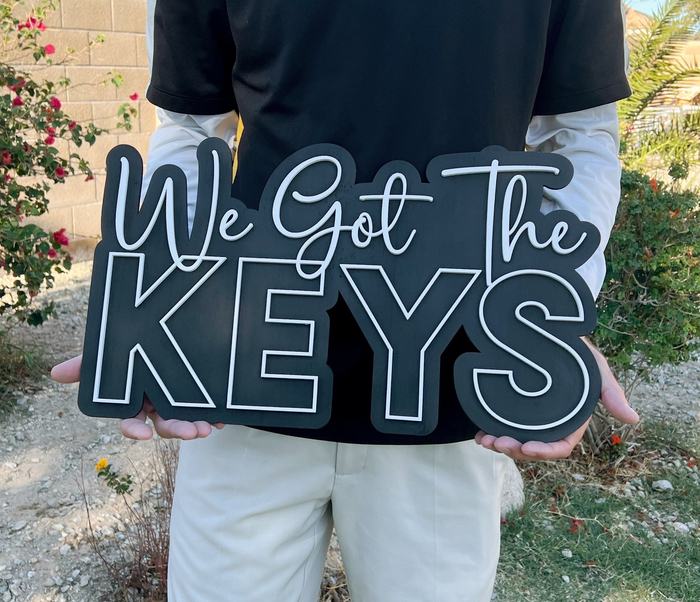 We Got the Keys Photo Prop, Social Media Marketing Sign for Realtor ...