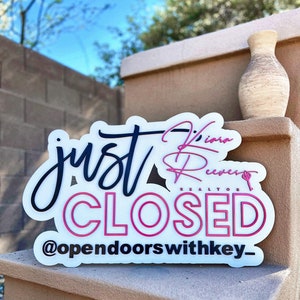 Just Closed Real Estate Photo Prop and Sign for Realtors, Social Media ...