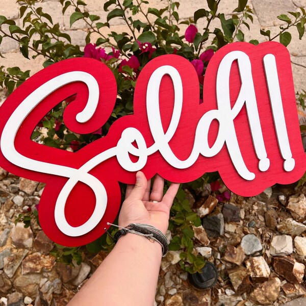 Realtor Sold Sign - Etsy