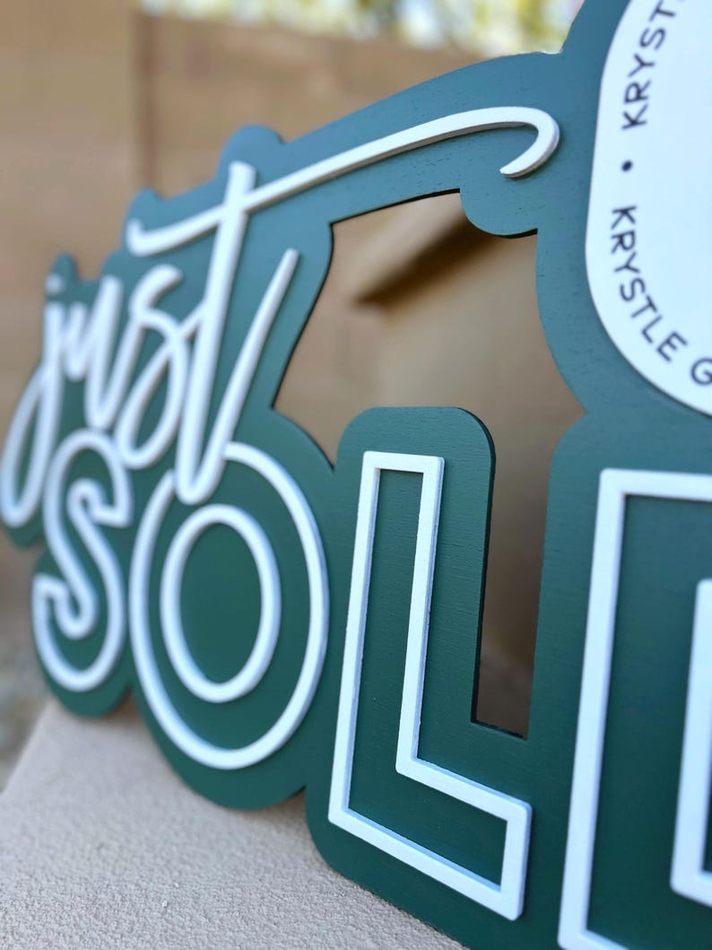 Just Sold Real Estate Photo Prop Sign for Realtors, Social Media ...